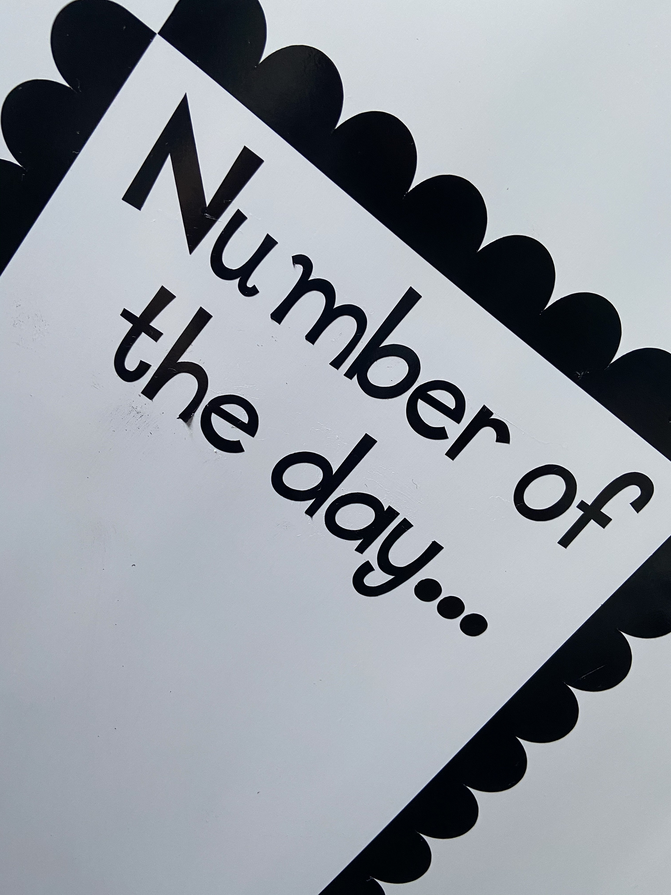 Number of the Day Vinyl Sticker- Classroom Decor, Maths, Eyfs, Ks1 ...