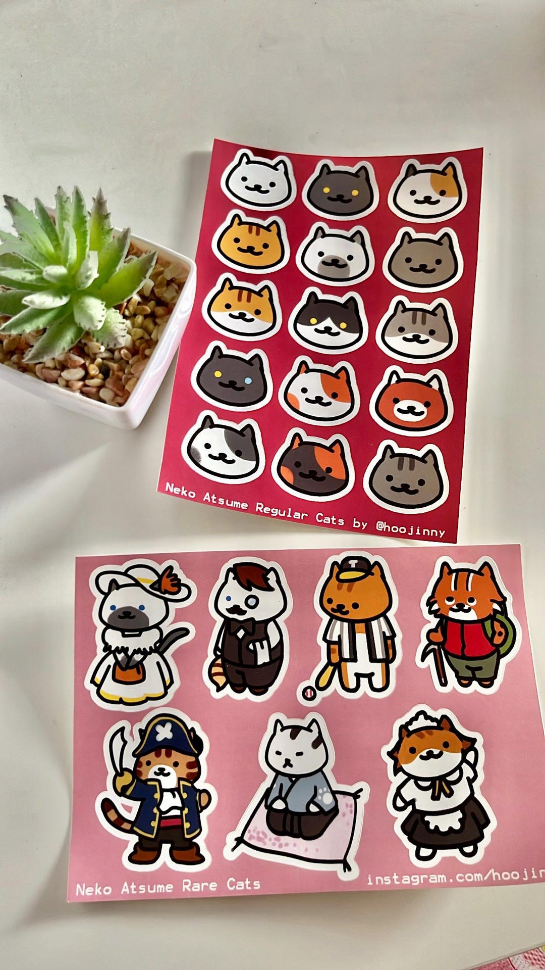 Neko Atsume Fanart Sticker Sheet | Kawaii Stickers, Cute Cat Stickers ...