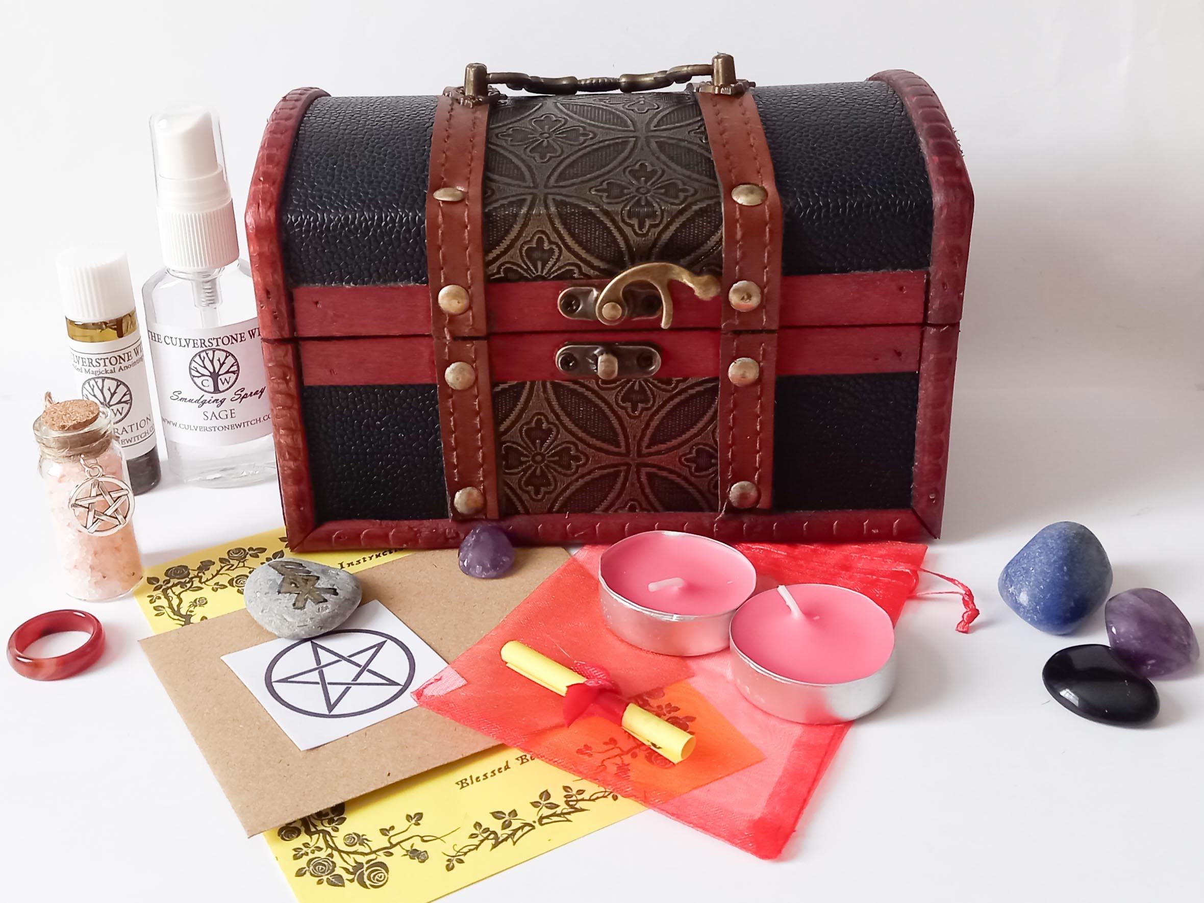 Wicca Supplies Agate Ring Lift Depression Spell Kit - Wiccan Set Pagan ...