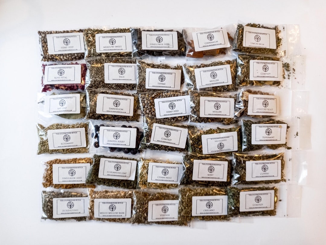 Set of 30 Herb Sachets - Witchcraft Kit , Spell Kit, Starter Kit ...
