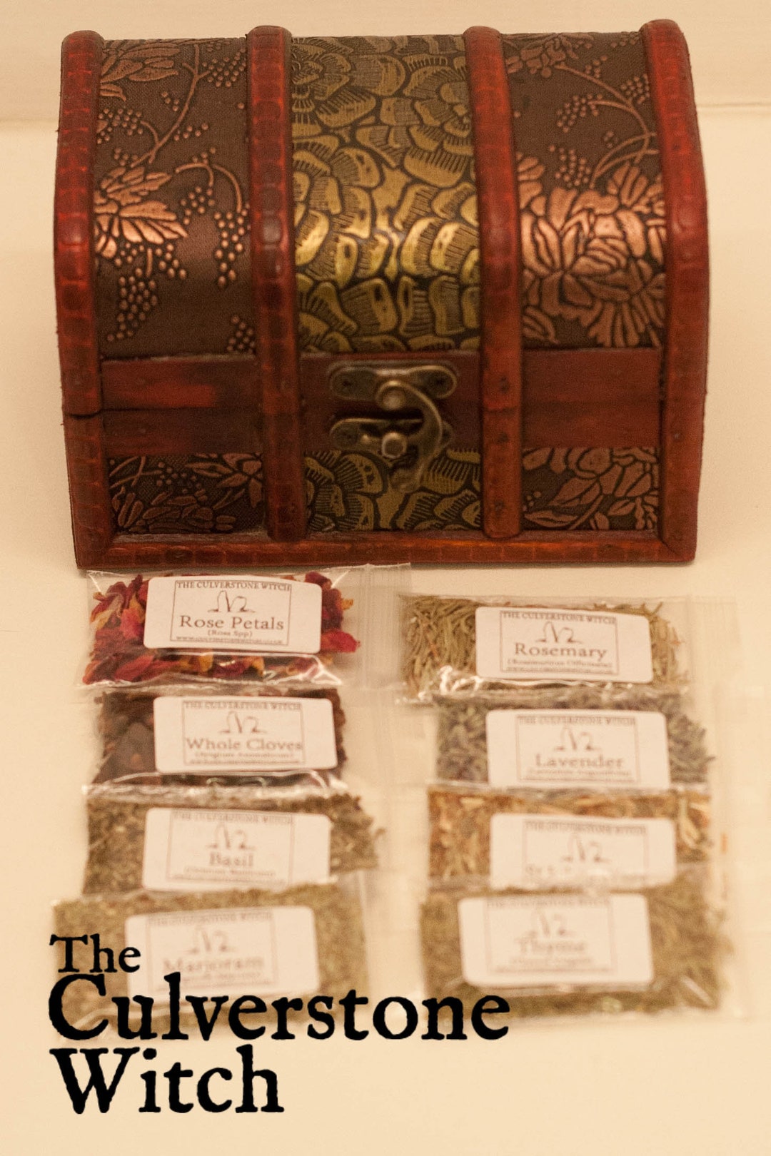 Chest of 8 Herb Sachets - Witchcraft Kit , Spell Kit, Starter Kit ...