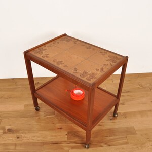 Mid Century Tiled Top Teak Hostess Tea Trolley or Bar Cart - Etsy