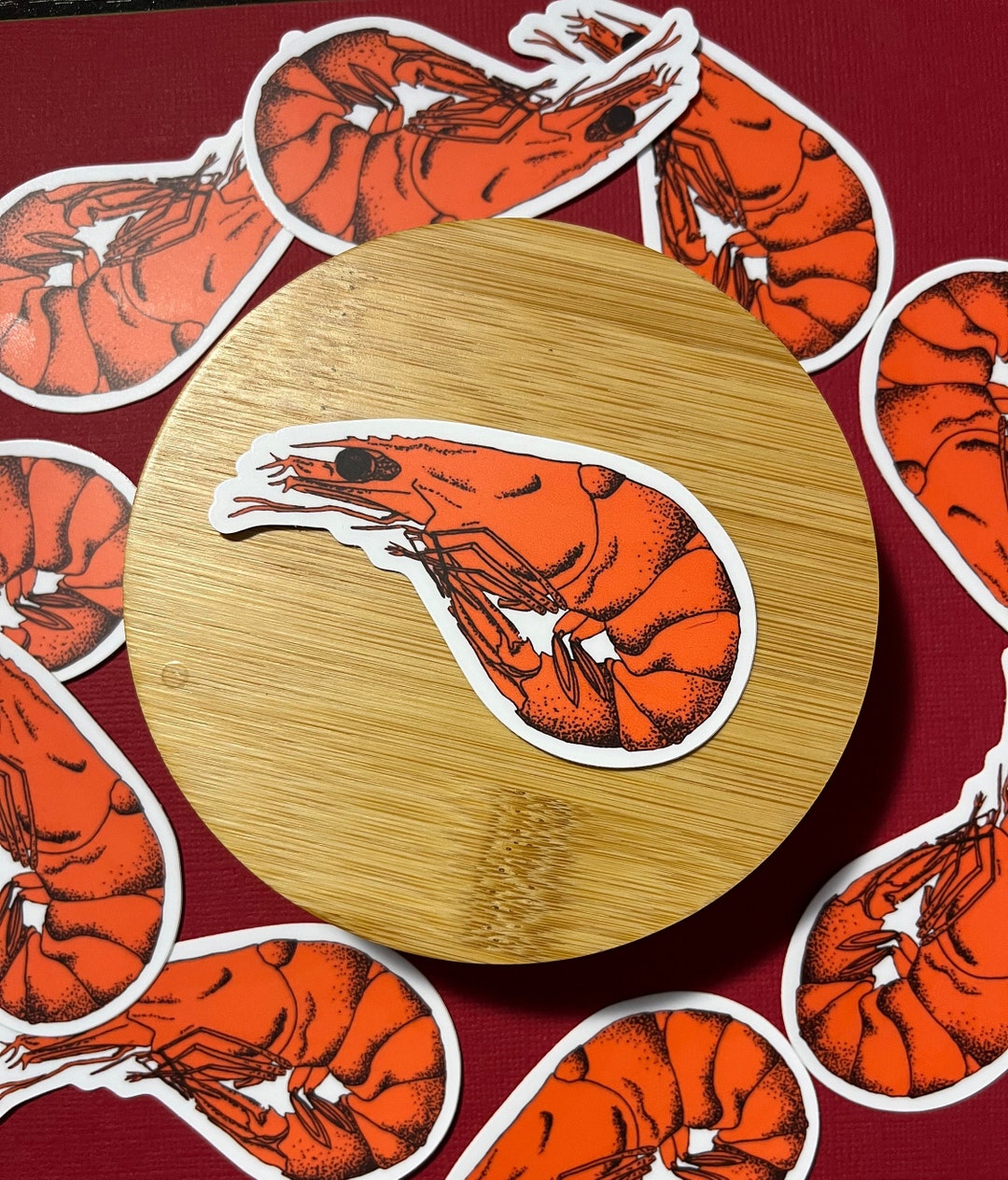 Vinyl Shrimp Sticker - Etsy
