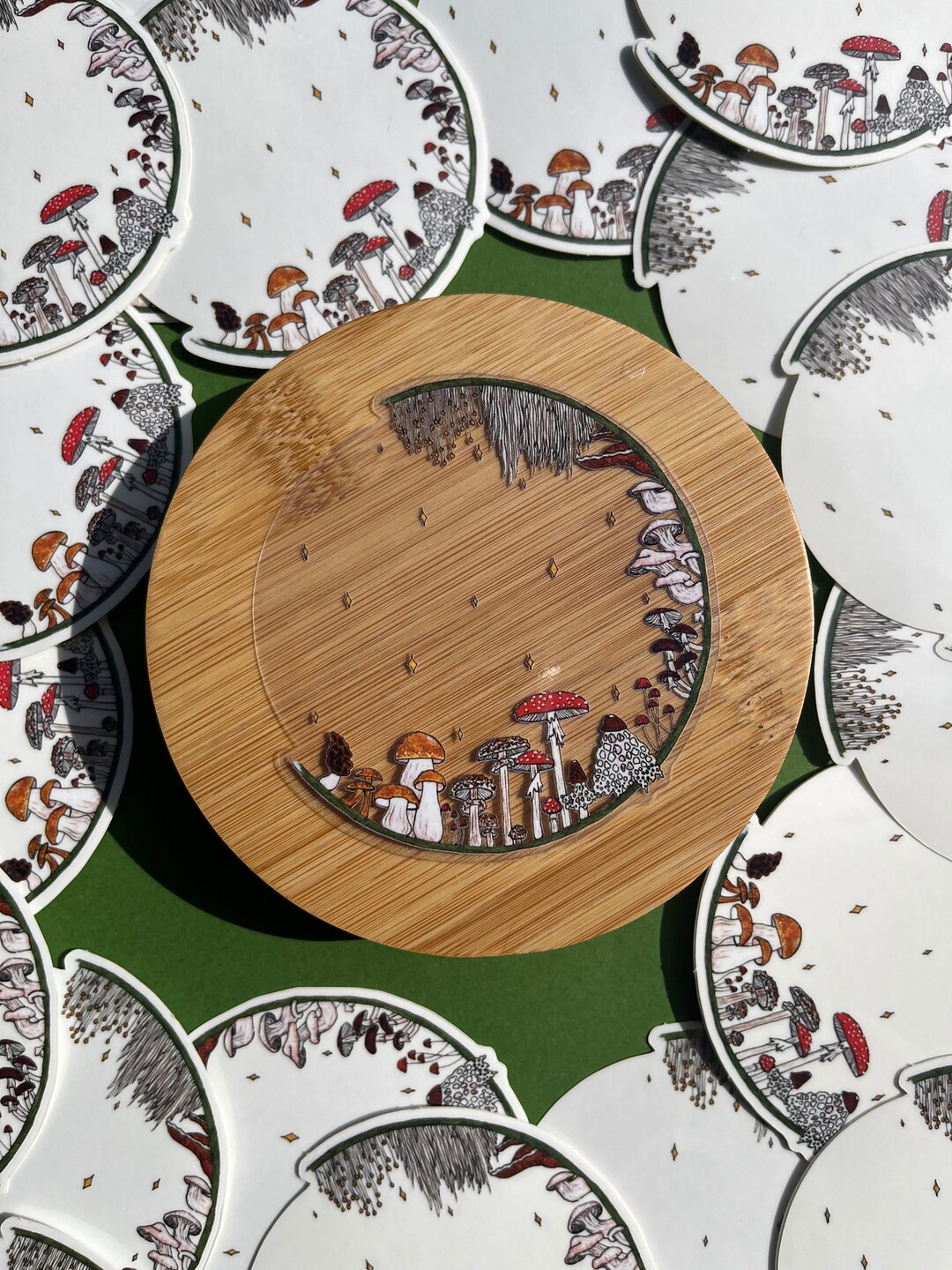 Vinyl Clear Mushroom Fairy Circle Sticker - Etsy