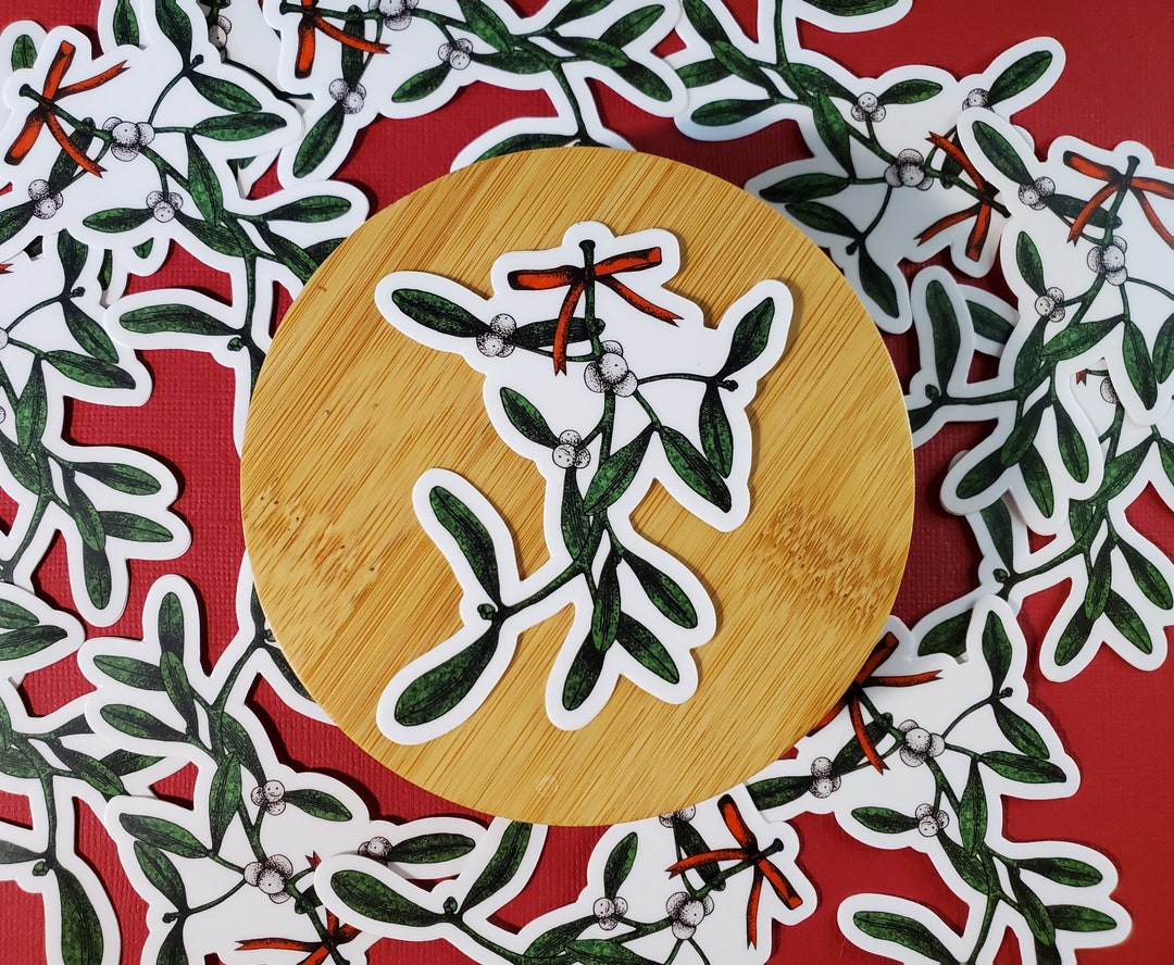 Vinyl Mistletoe Christmas Holiday Sticker - Etsy