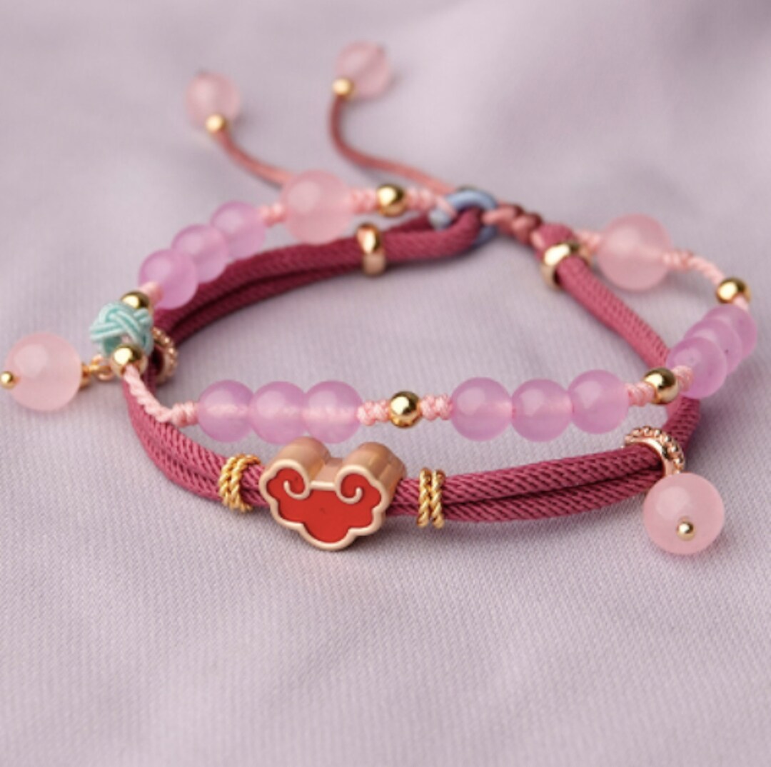 Red Rope Chinese Bracelet Statement Bracelet Infinity Charm - Etsy