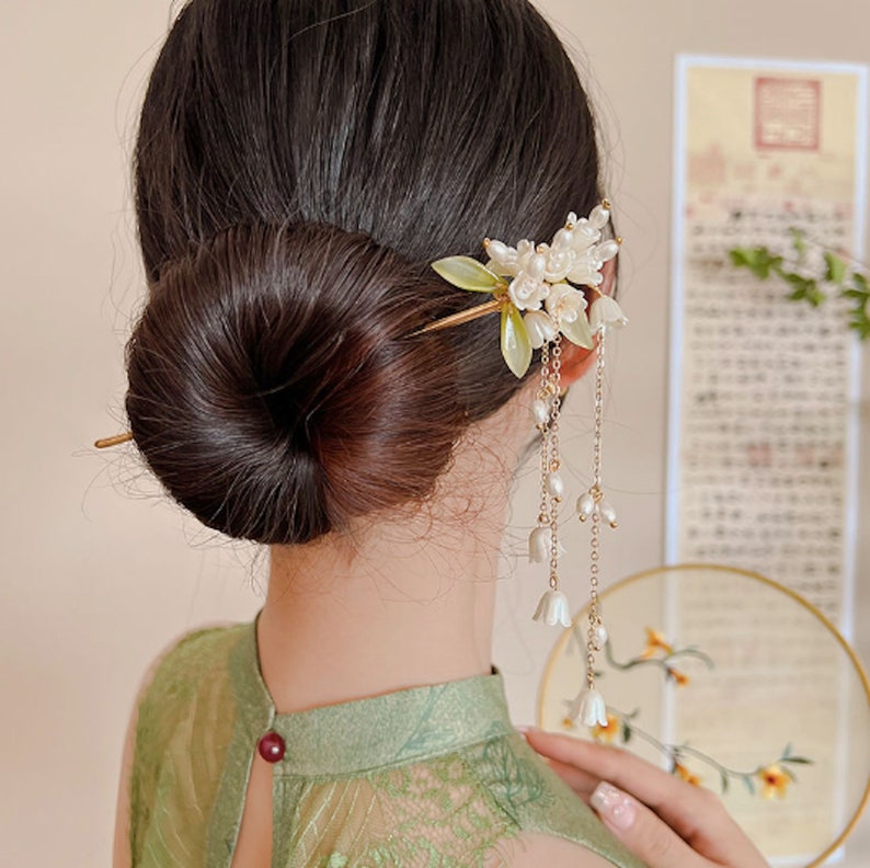 Vintage Flores Convallariae Chinese Hair Pin Hair Stick Long - Etsy