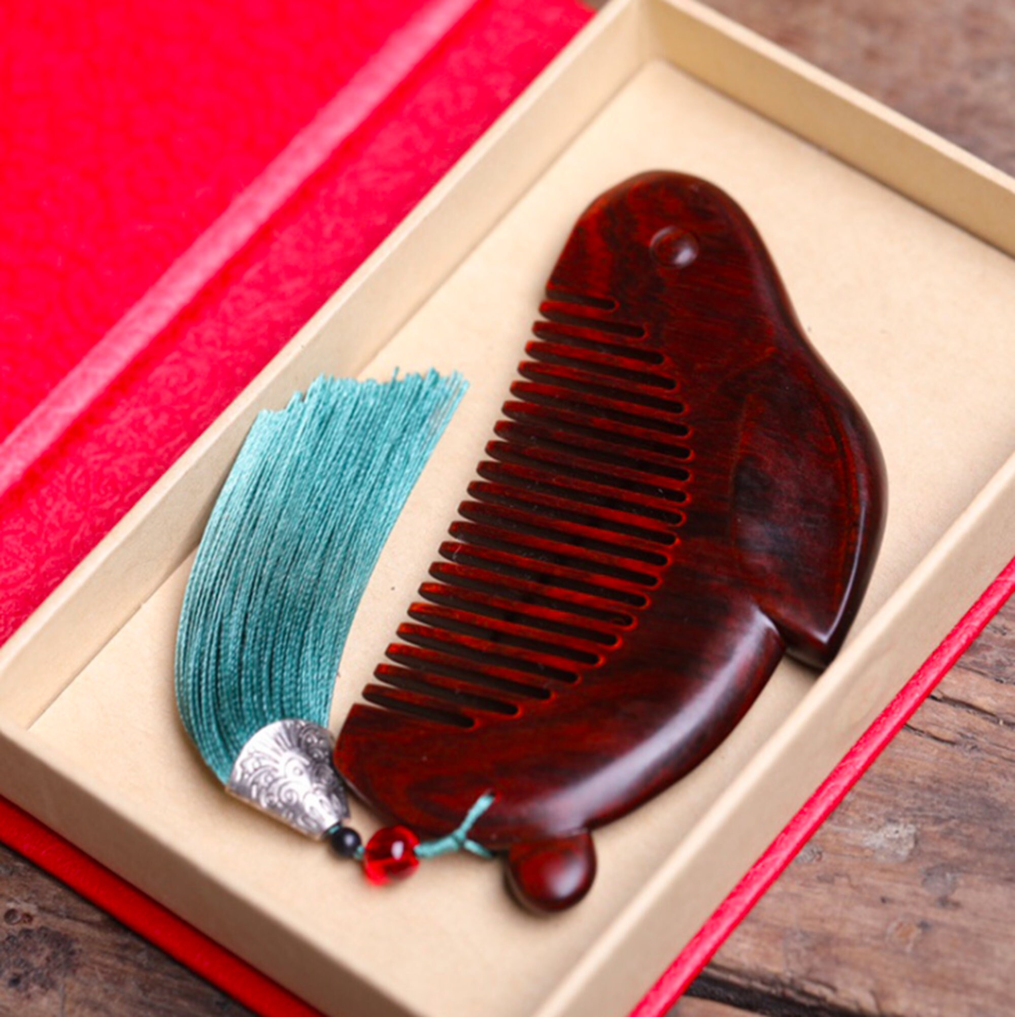 Rabbit Shape Wood Comb Retro Rosewood Hair Accessories - Etsy