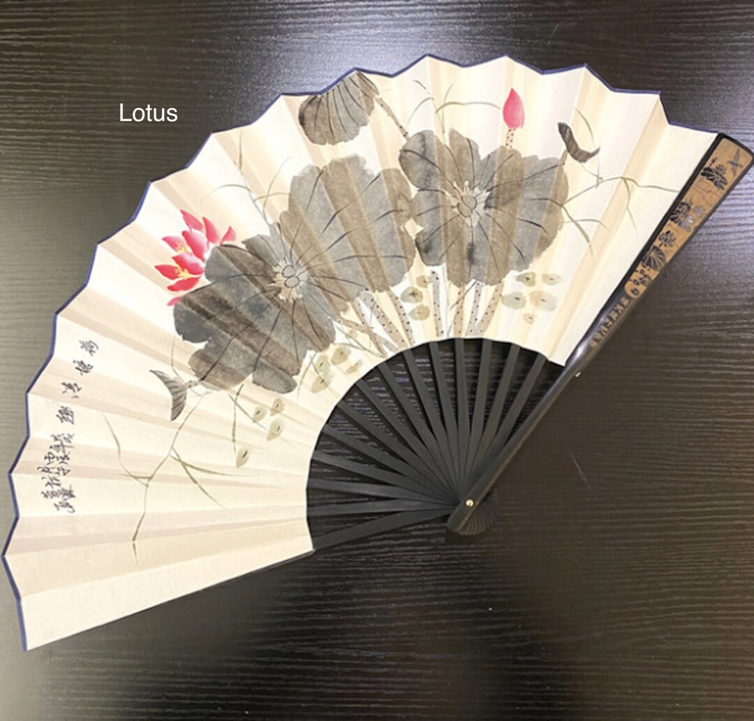 Retro Chinese Folding Fan Paper Folding Fan Brush Painting Fan - Etsy