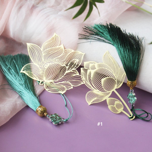 Lotus Bookmark - Etsy