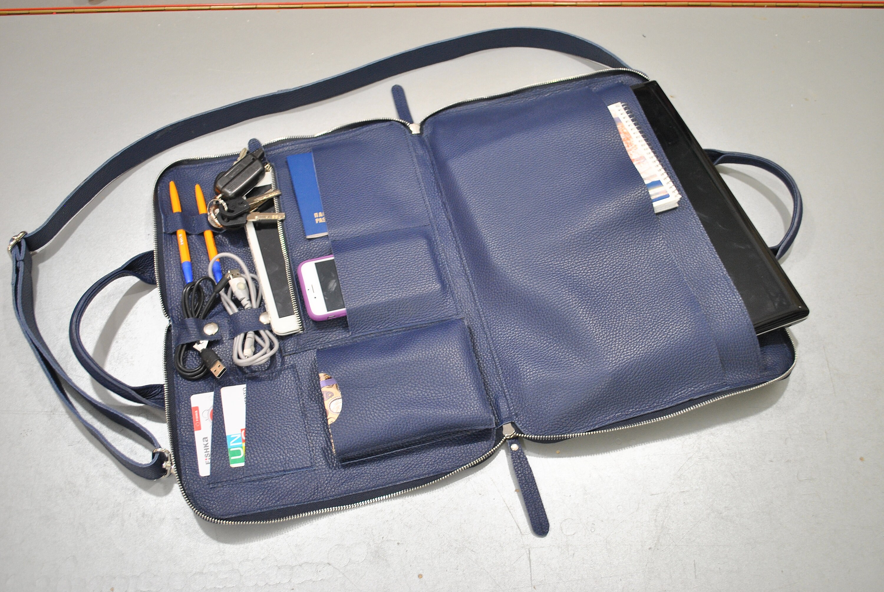 Personalized 17 Inch Laptop Bag Leather Laptop Case Leather - Etsy