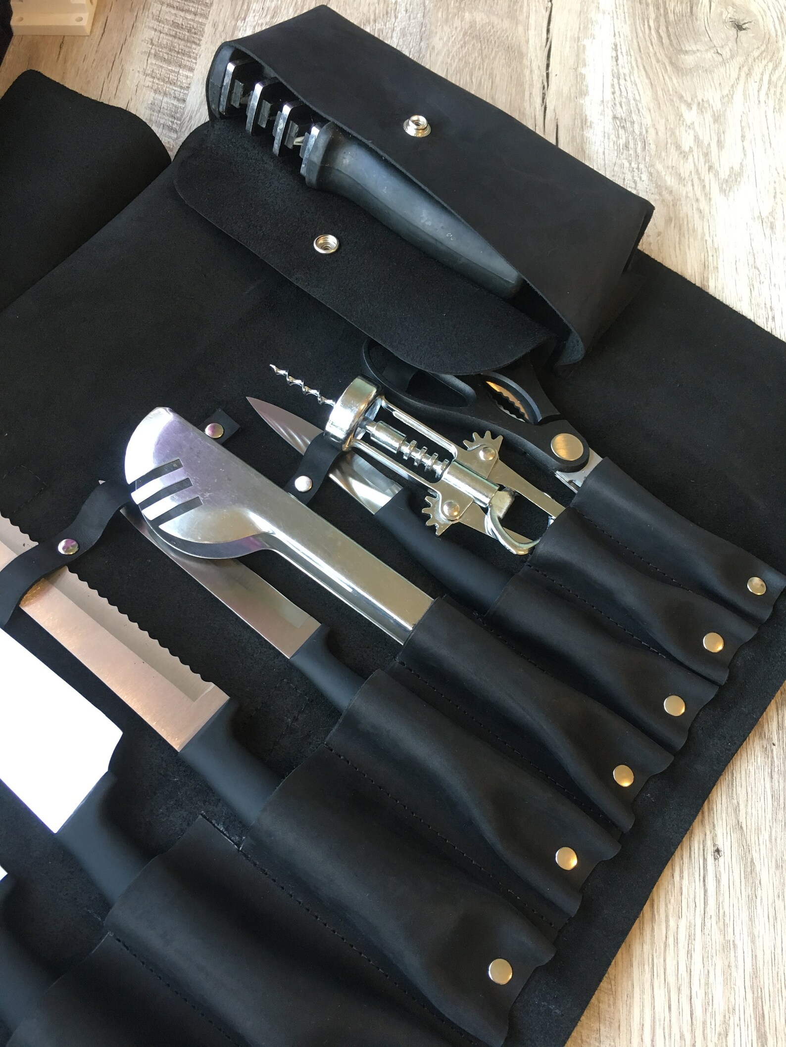 Knifes bag Leather tools roll Chef knifes roll Knifes roll | Etsy