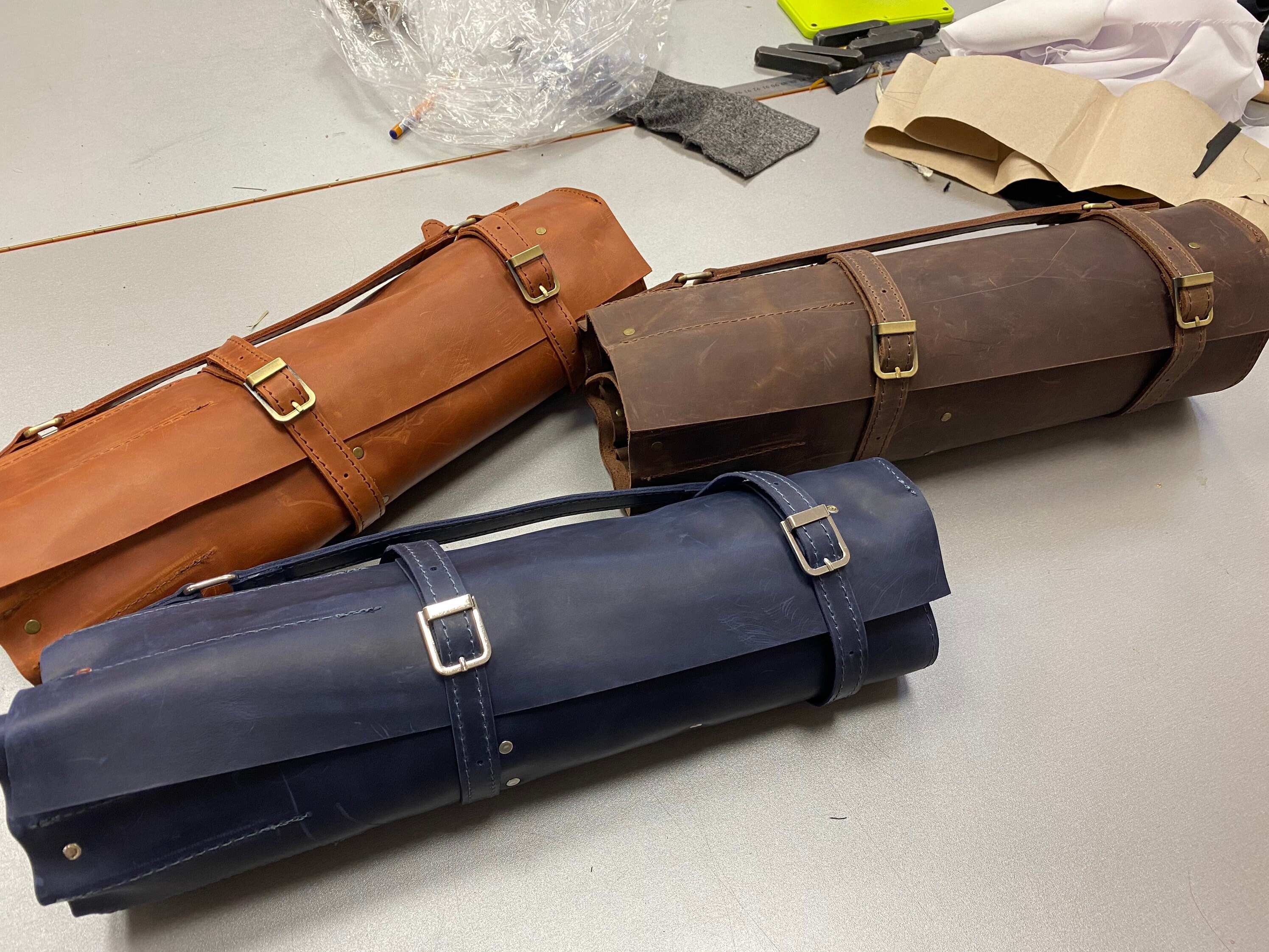 Leather Knives Roll Personalized Leather Chef Knife Roll | Etsy