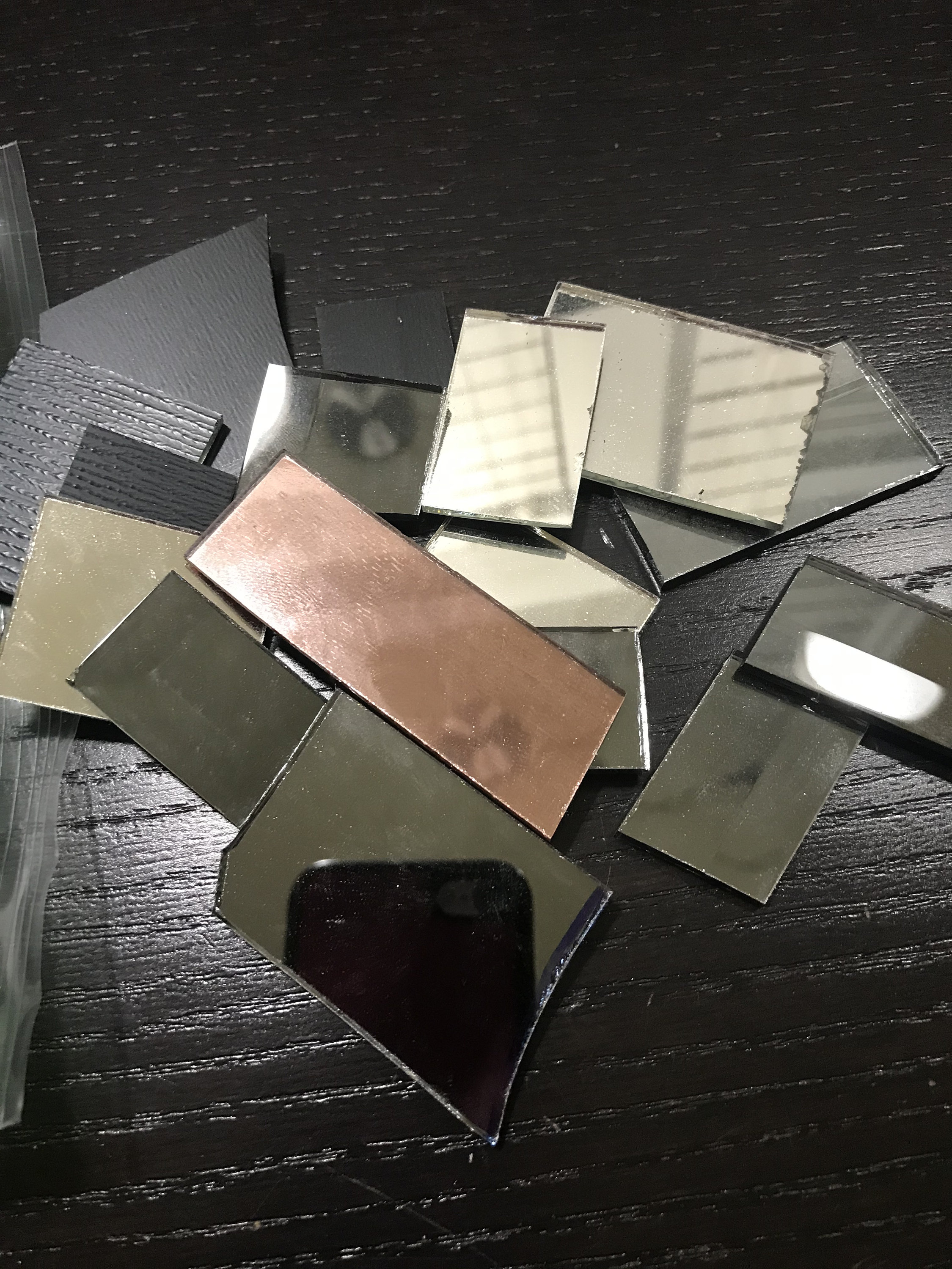 Mirror Glass pieces for Mosaic or Art Craft 8 oz | Etsy