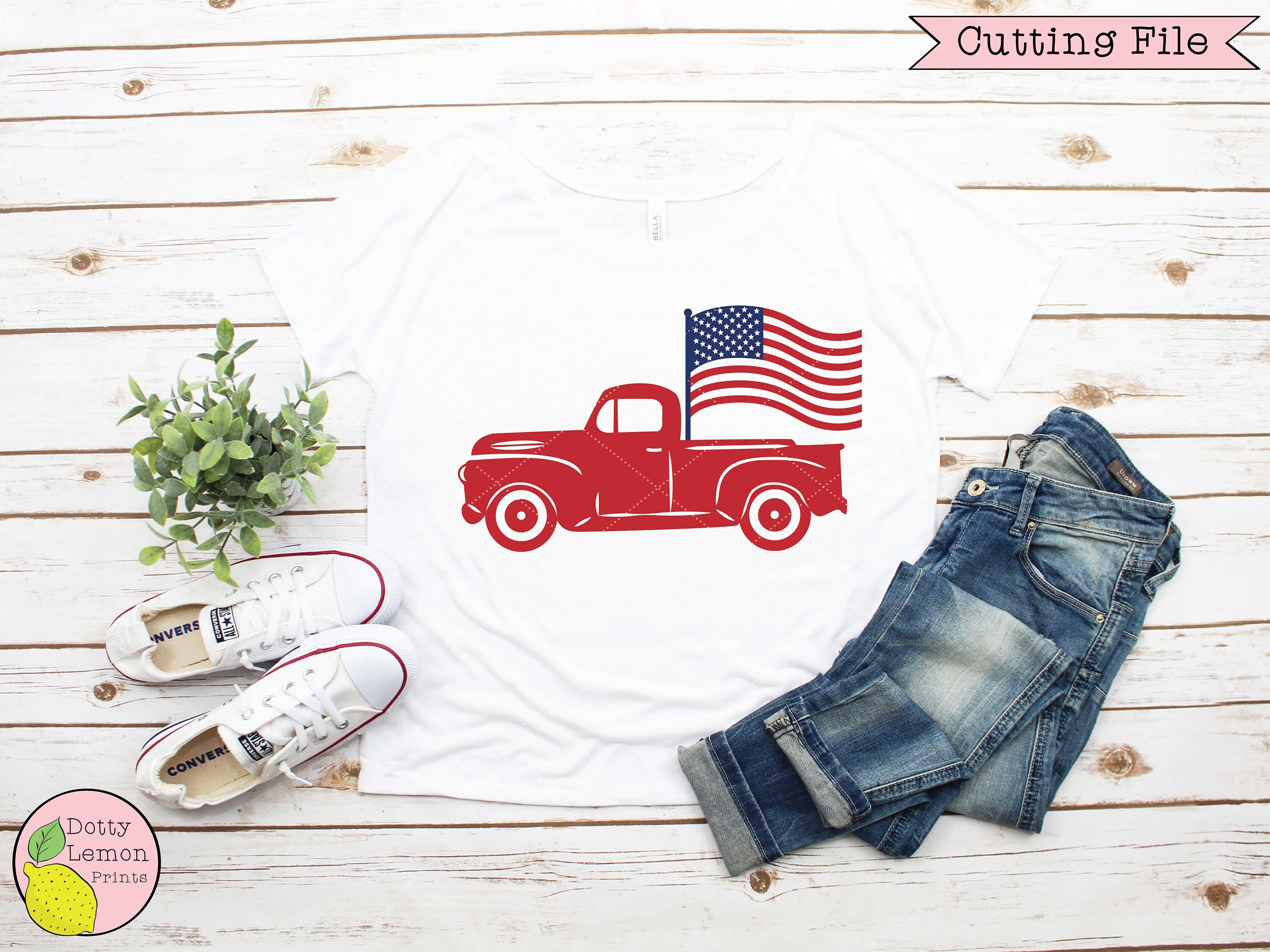 4th of July Truck Svg Summer Svg Patriotic Svg Amercian Flag | Etsy