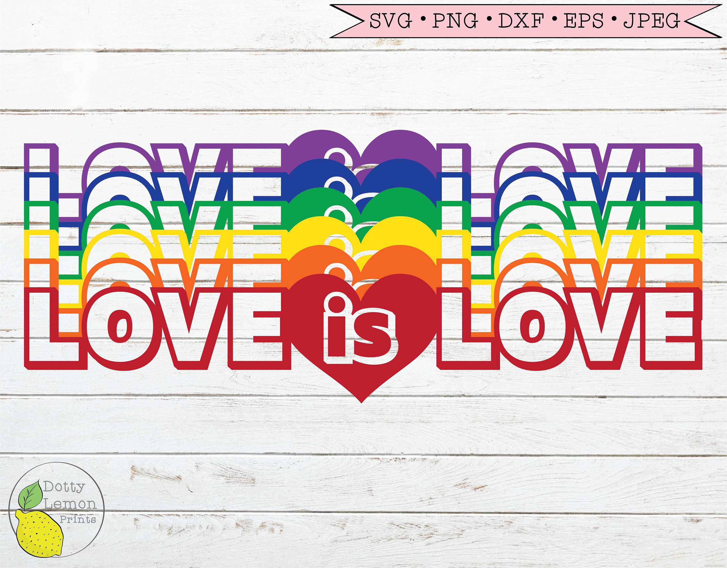Rainbow Svg Gay Pride Svg LGBTQ Svg Love is Love Svg Heart - Etsy