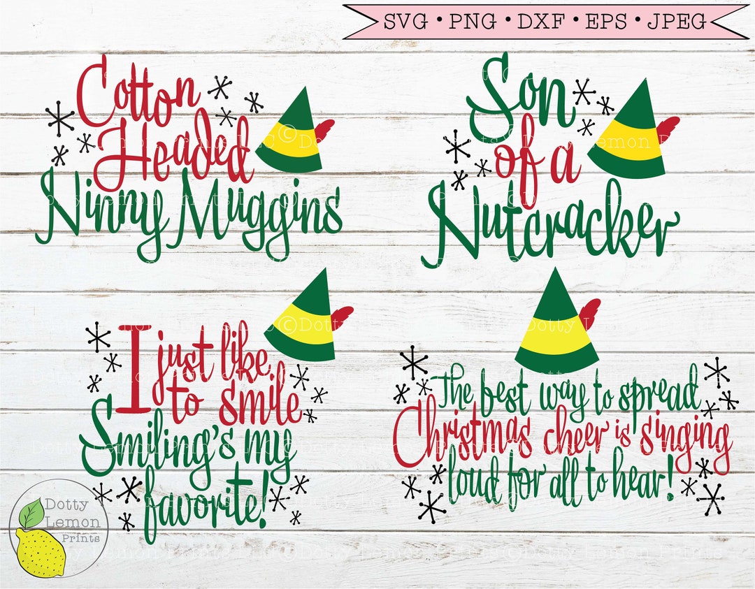 Christmas Svg Bundle Buddy the Elf Svg Funny Svg Elf Movie Svg Files ...