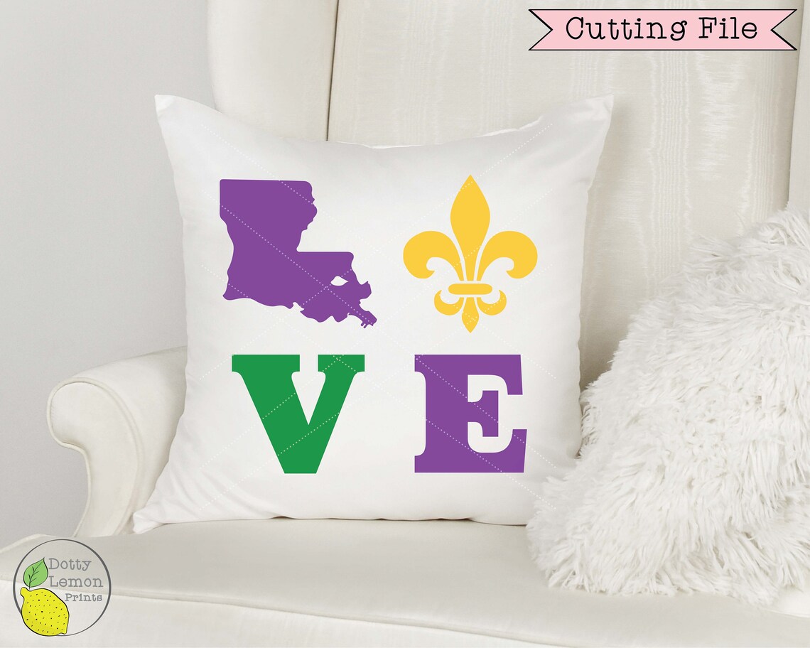 Mardi Gras SVG Louisiana Fleur De Lis Love Svg Fat Tuesday - Etsy