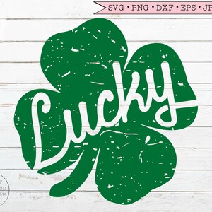 St Patricks Day Svg, Lucky Irish Shamrock Svg Clover Svg Leprechaun ...