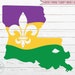 Mardi Gras SVG Louisiana Fleur De Lis Svg Fat Tuesday Flag | Etsy