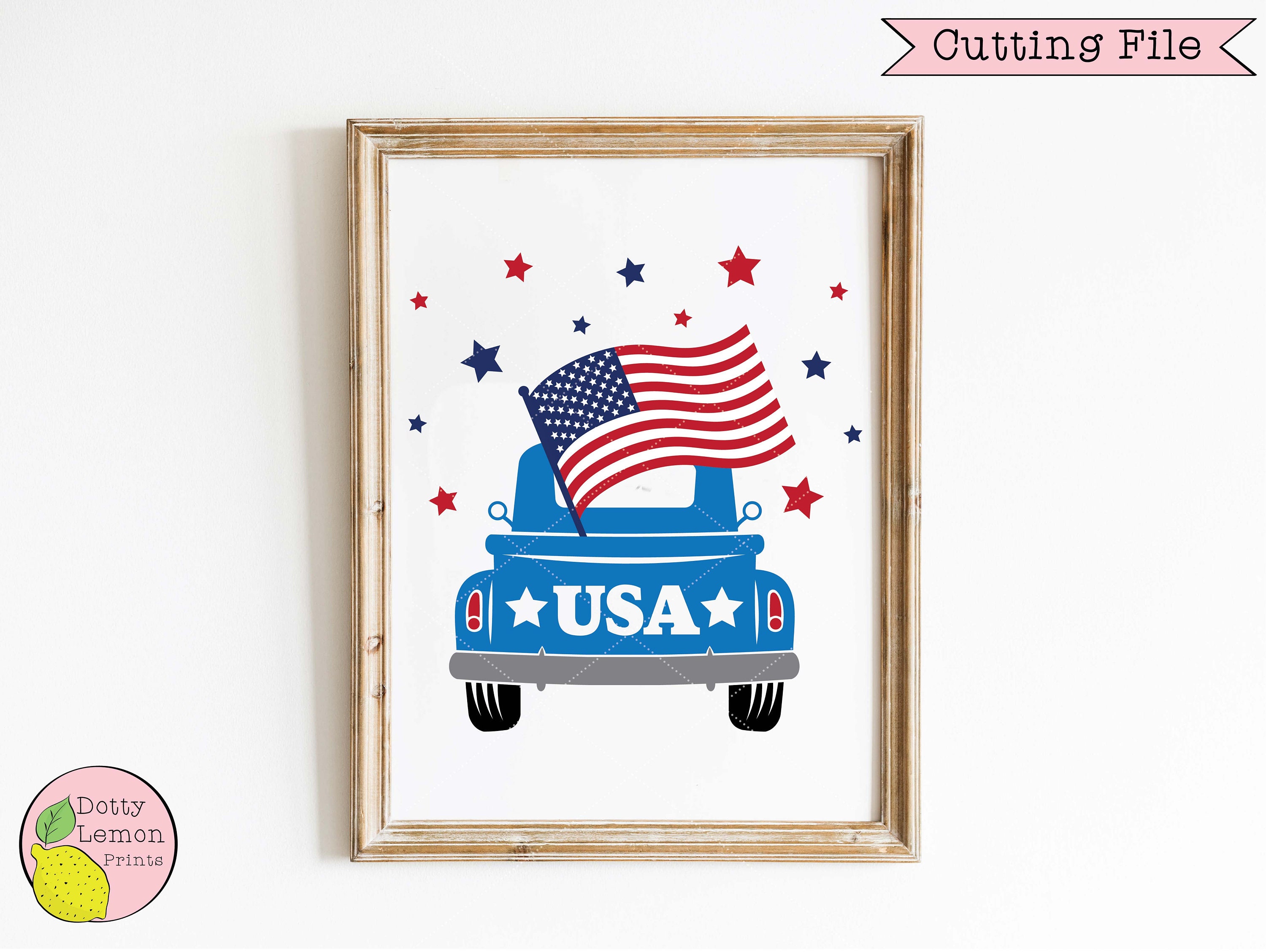 4th of July Truck Svg Summer Svg Patriotic Svg Amercian Flag | Etsy