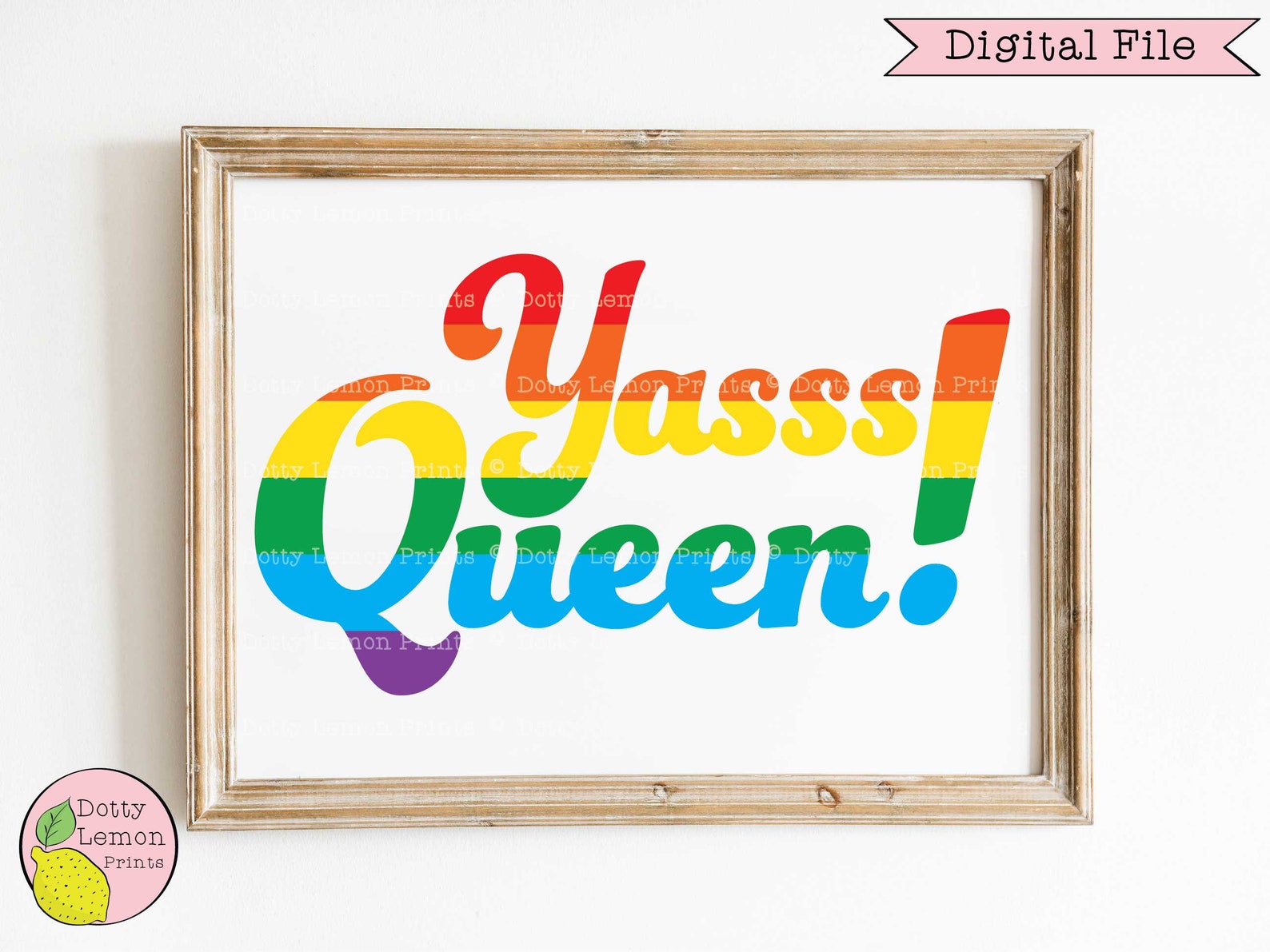 Yasss Queen Svg Rainbow Svg Pride Svg Gay Pride Svg LGBTQ Svg Files for ...