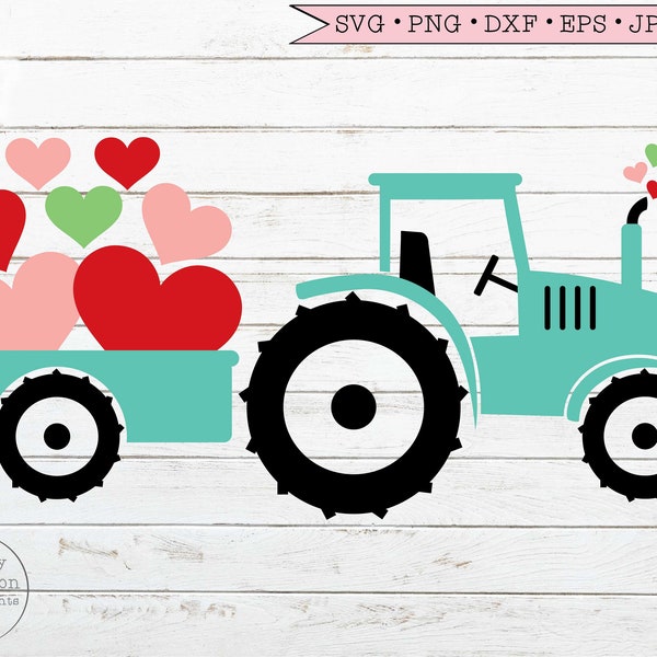 Tractor Heart Svg - Etsy