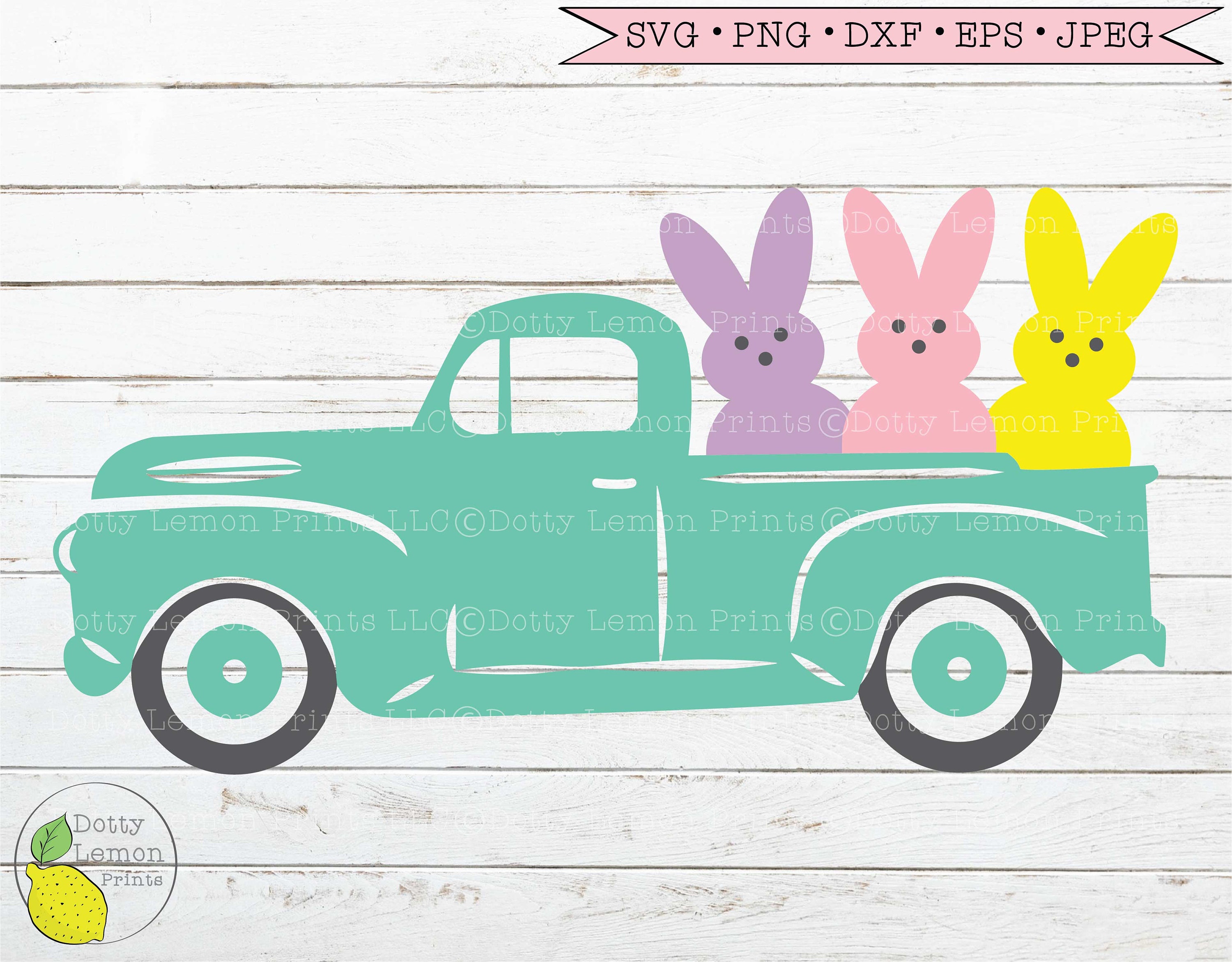 Easter Svg Truck Easter Bunny Svg Farmhouse Svg Country Svg - Etsy
