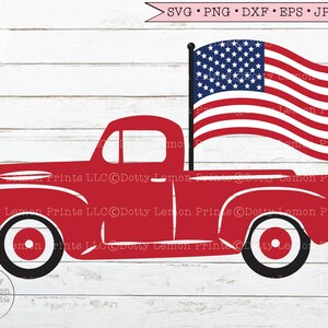 4th of July Truck Svg Summer Svg Patriotic Svg Amercian Flag Svg USA ...