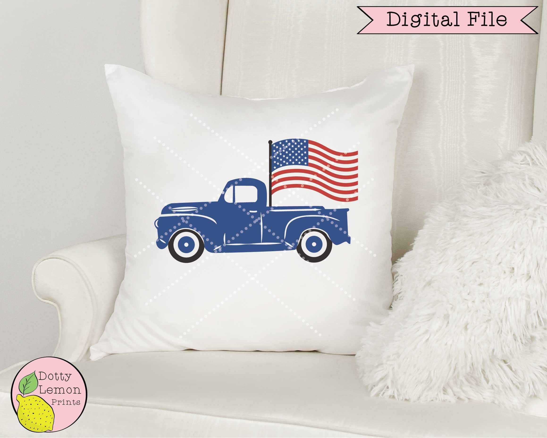 4th of July Truck Svg Summer Svg Patriotic Svg Amercian Flag - Etsy