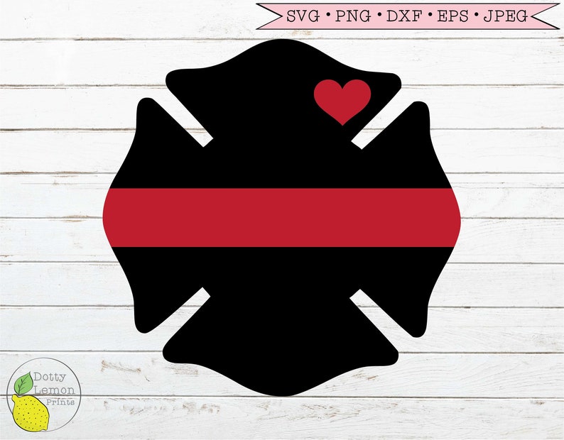 Firefighter Wife Svg Thin Red Line Firefighter Badge Svg | Etsy
