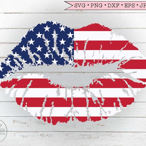 4th of July Lips Svg Summer Svg Patriotic Svg Amercian Flag - Etsy