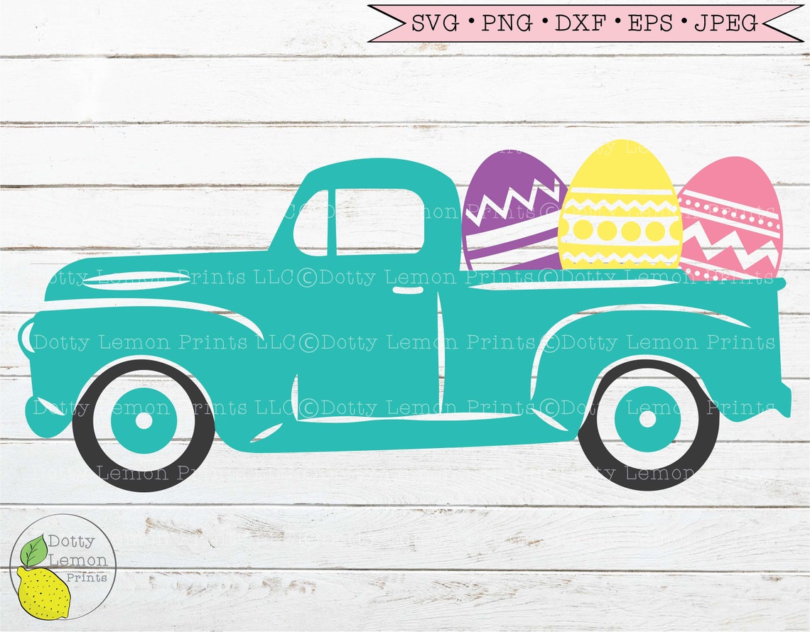Easter SVG Truck Easter Eggs Svg Farmhouse Svg Country Svg | Etsy