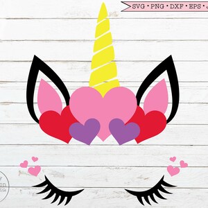 Valentine Unicorn SVG, Heart Valentines Day Svg Love Svg Girl Valentine ...