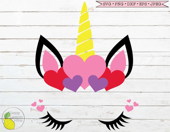 Valentine Unicorn SVG Heart Valentines Day svg Love svg Girl | Etsy