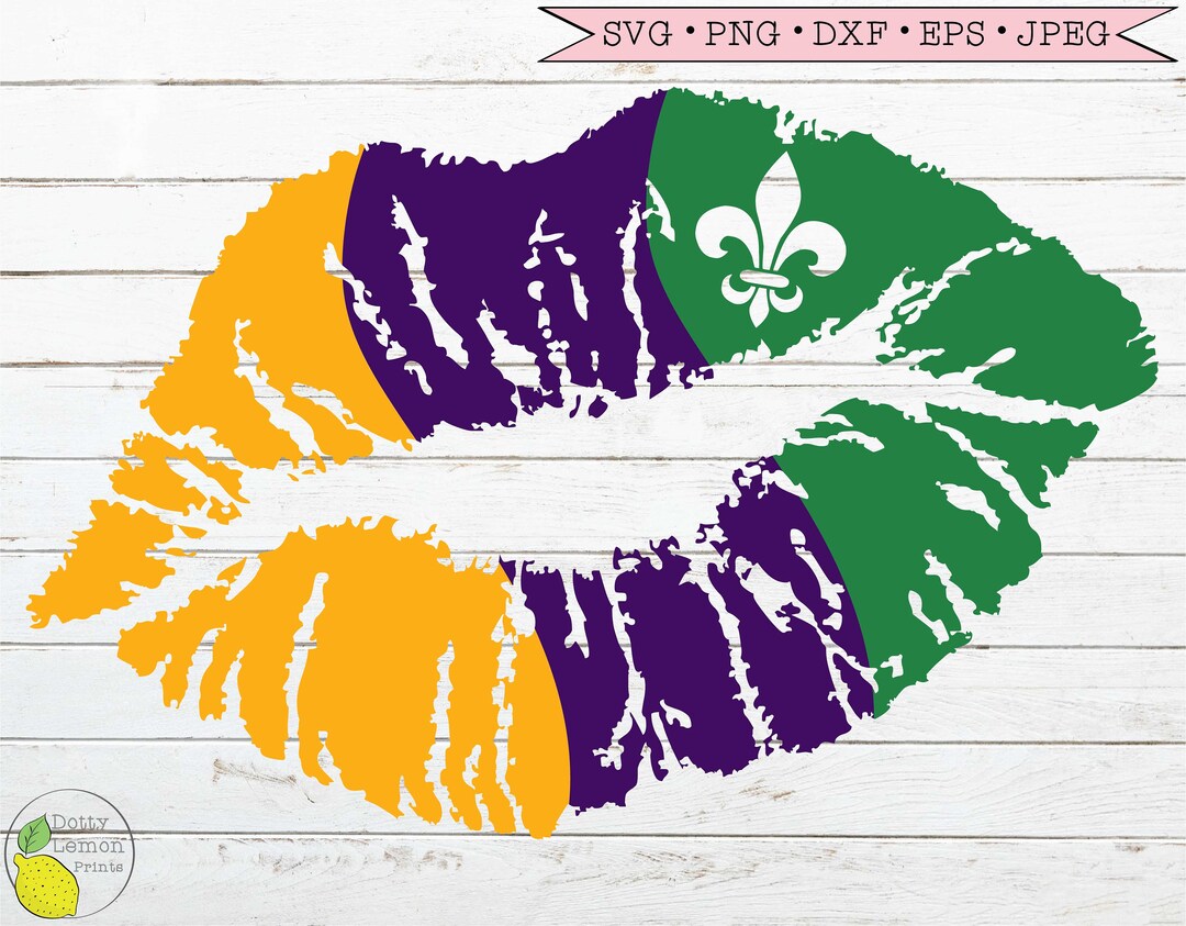 Mardi Gras SVG, Lips Fleur De Lis Svg Fat Tuesday Saints New Orleans ...
