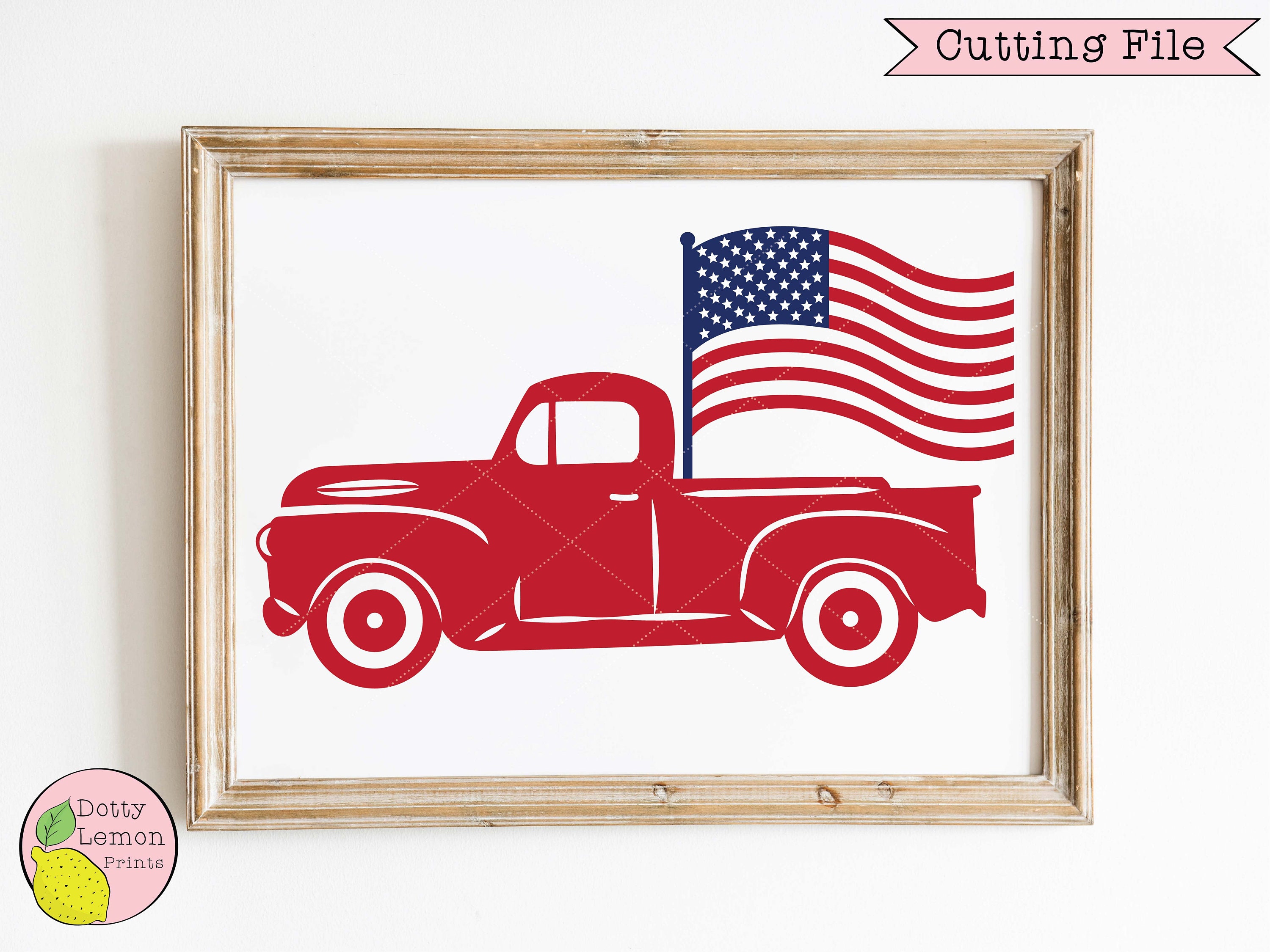4th of July Truck Svg Summer Svg Patriotic Svg Amercian Flag | Etsy