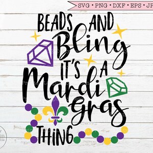 Mardi Gras SVG, Beads Fleur De Lis Svg Fat Tuesday New Orleans ...