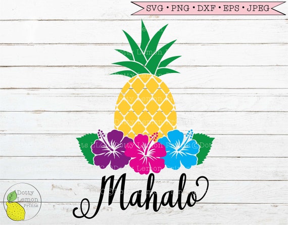 Summer Svg Beach Pineapple Svg Mahalo Aloha Hawaii Svg - Etsy