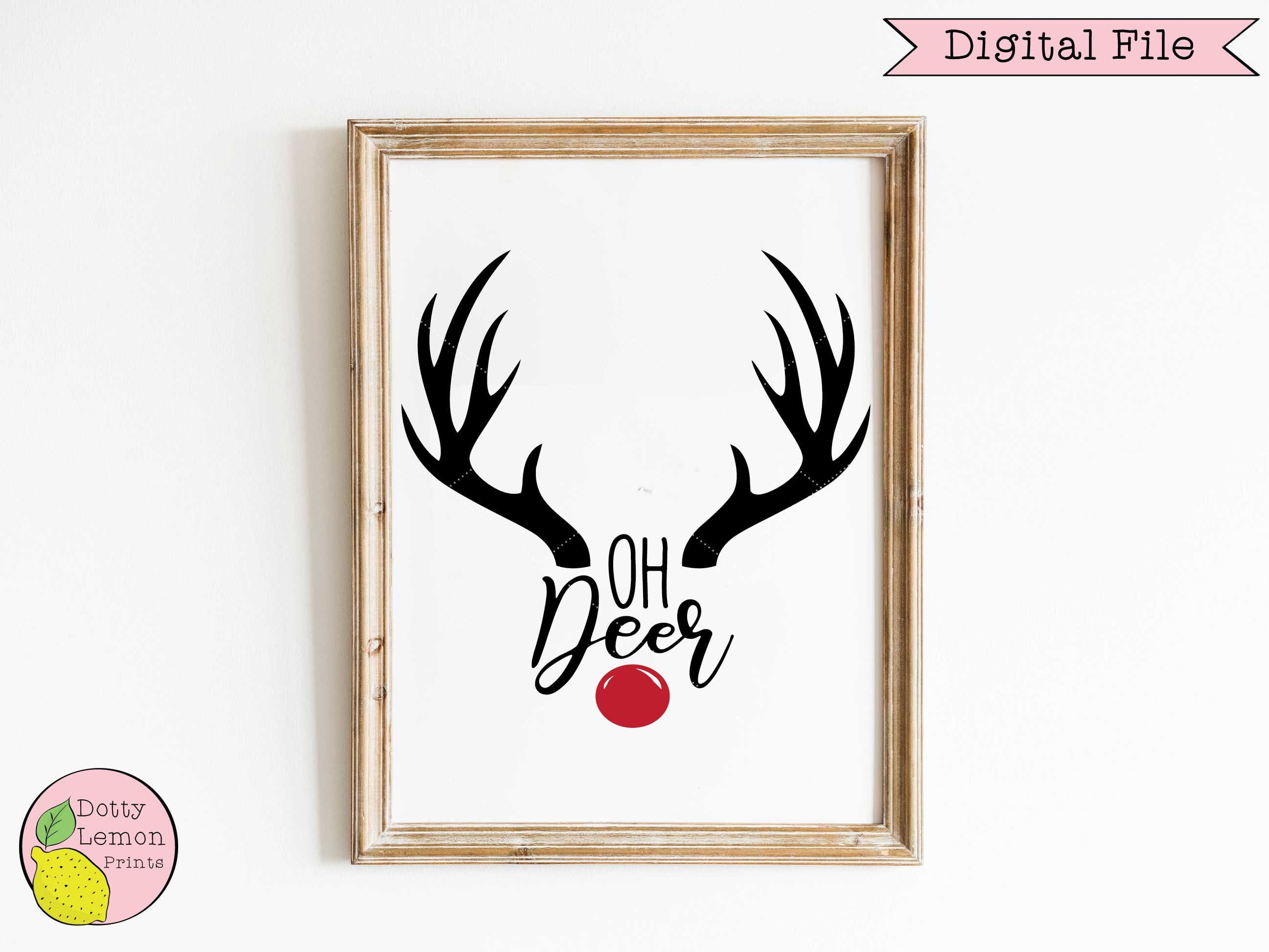 Christmas Svg Reindeer Svg Rudolph Svg Oh Deer Svg Santa Svg - Etsy
