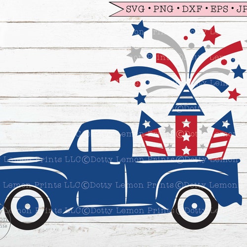 4th of July Truck Svg Summer Svg Country Svg Amercian Flag - Etsy