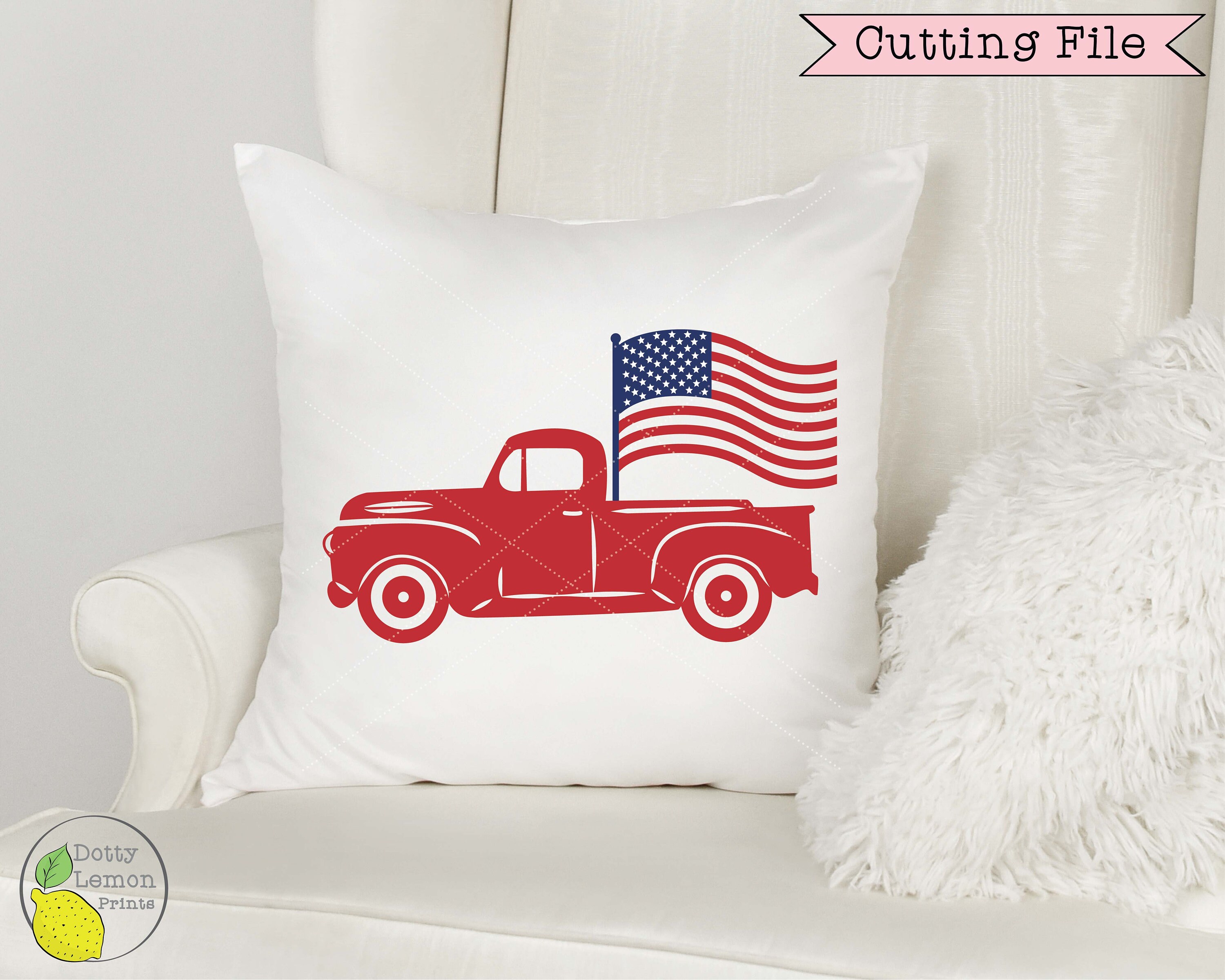 4th of July Truck Svg Summer Svg Patriotic Svg Amercian Flag | Etsy