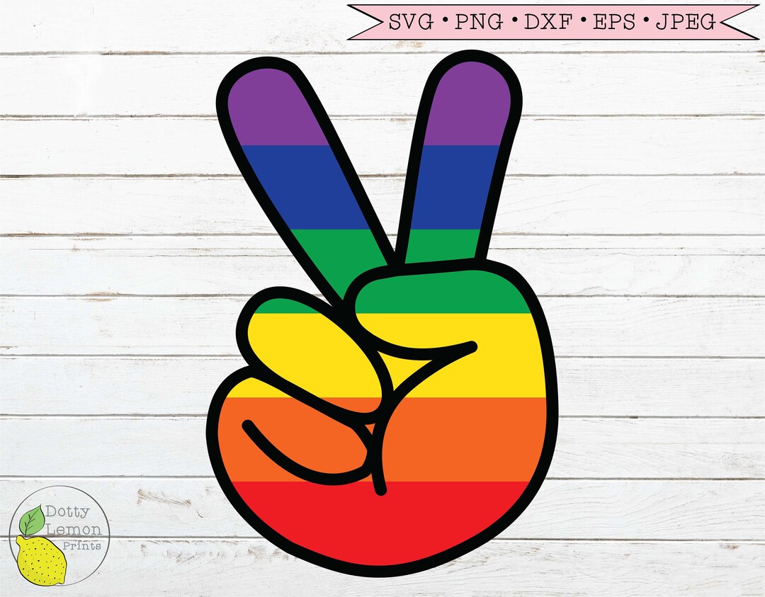 Rainbow Svg, Gay Pride Svg LGBTQ Svg Peace Svg Love Svg Files for ...