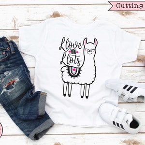 Llama Valentine SVG, Heart Valentines Day Svg Llove You Llots Svg, Love ...