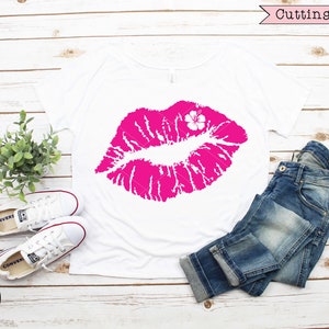 Summer Svg, Hawaiian Lips Beach Svg Aloha Hibiscus Flower Svg Tropical ...