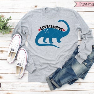 Dinosaur Valentine SVG Heart Valentines Day Svg Loveasaurus | Etsy