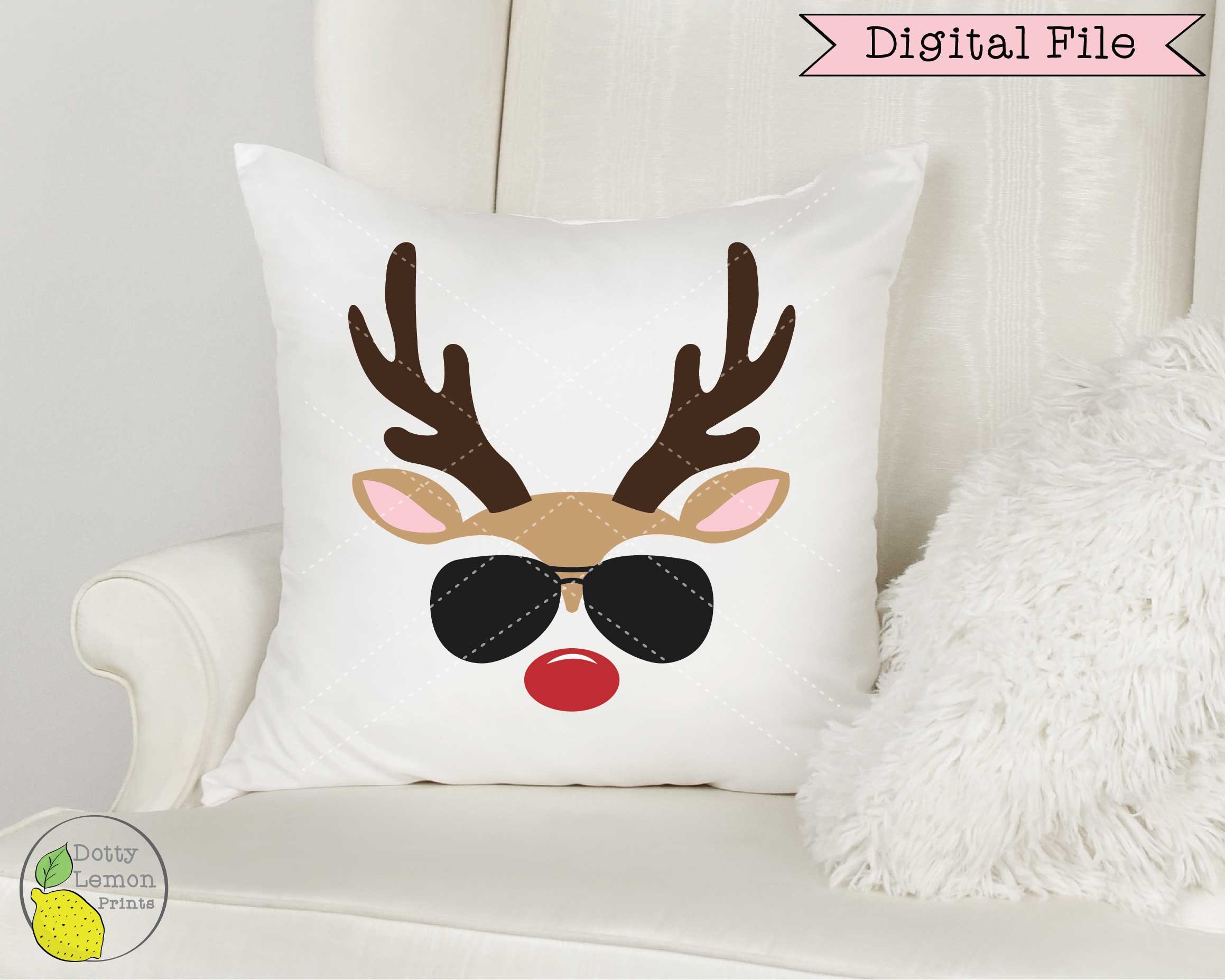 Christmas Svg Bundle Reindeer Face Svg Rudolph Svg Reindeer | Etsy