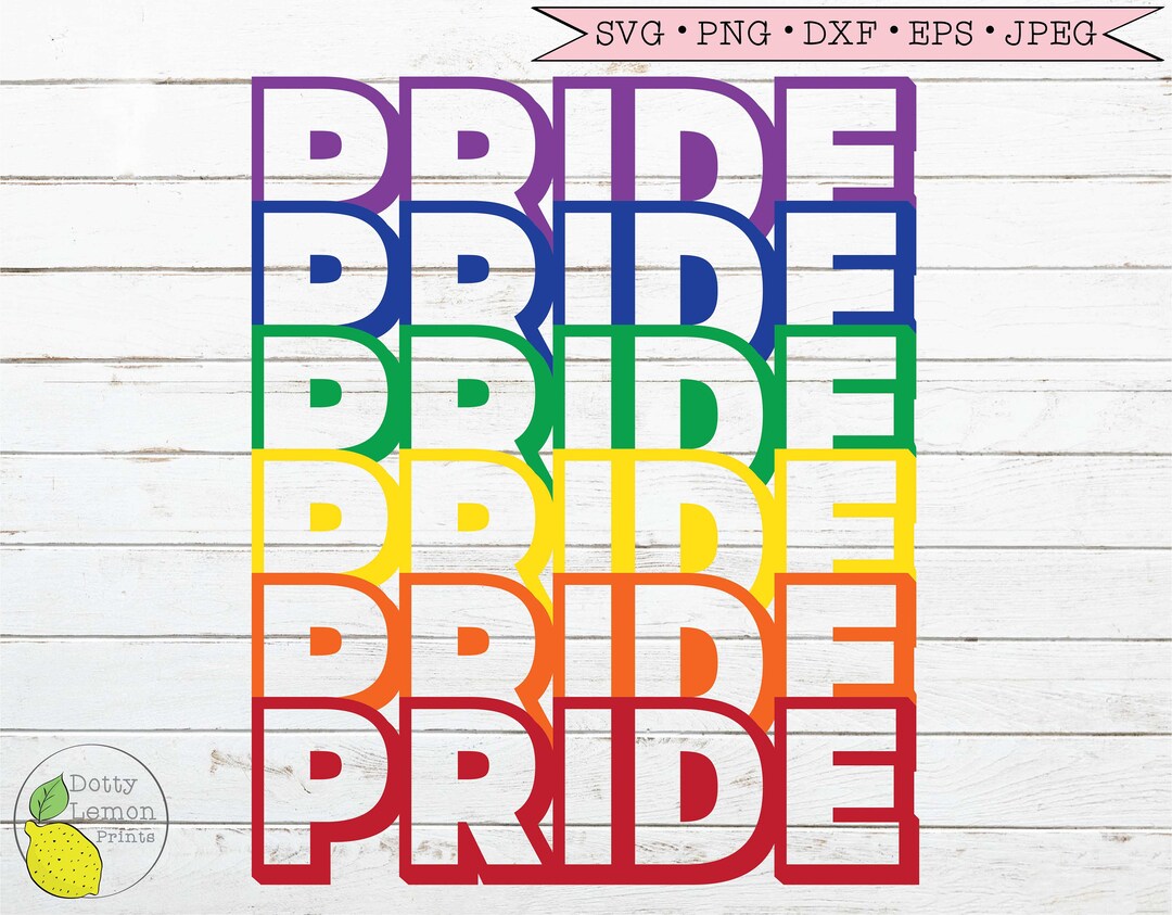 Rainbow Pride Svg, Gay Pride Svg LGBTQ Svg Files for Cricut Downloads ...