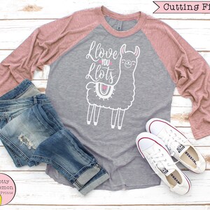 Llama Valentine SVG, Heart Valentines Day Svg Llove You Llots Svg, Love ...