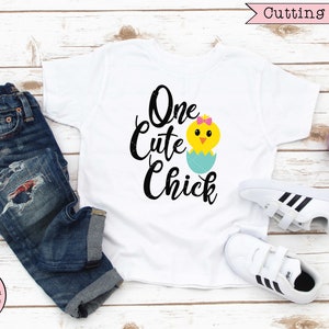 Easter SVG, Chick Svg, Kids Girls Easter Svg One Cute Chick Spring Svg ...